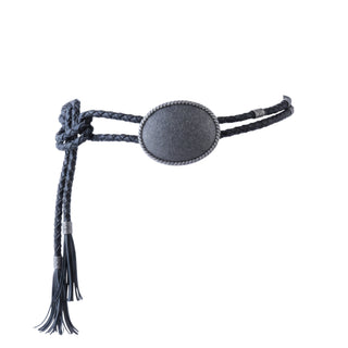 The Outlaw: A Braided Leather Western Rope Belt with Oval Concho and T ...